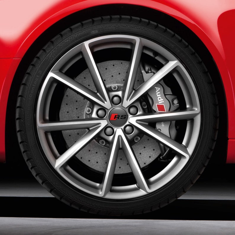 4pcs Set Audi High Quality Hand Made Center Wheel Cap Stickers Gas Tank ...