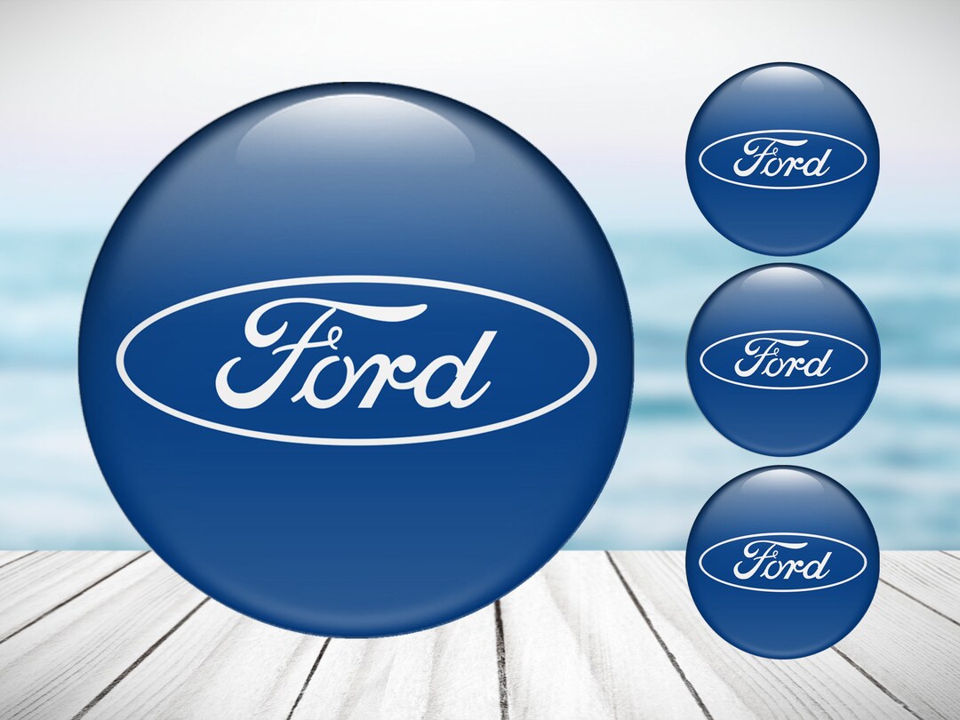 4pcs Set Ford High Quality Hand Made Center Wheel Cap Stickers Gas Tank ...