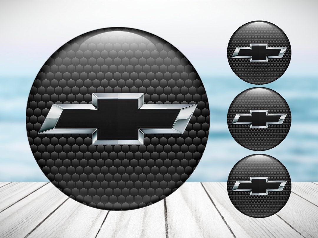 4pcs Set Chevrolet High Quality Hand Made Center Wheel Cap Stickers Gas ...