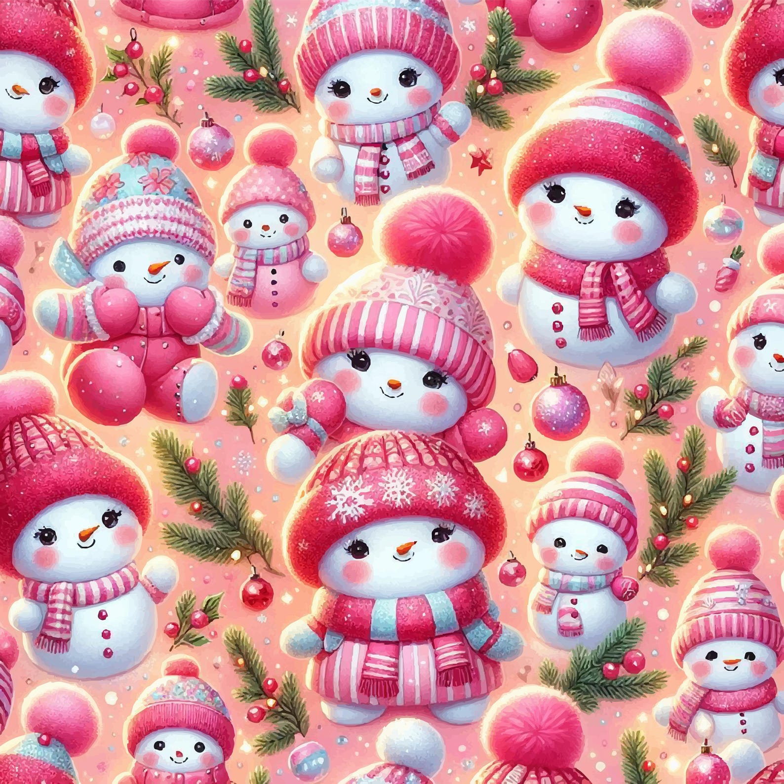 Snowman Digital Paper Pack 12x12 In, 300 DPI, PNG/JPG Scrapbooking ...