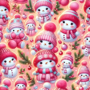 Snowman Digital Paper Pack 12x12 In, 300 DPI, PNG/JPG Scrapbooking ...