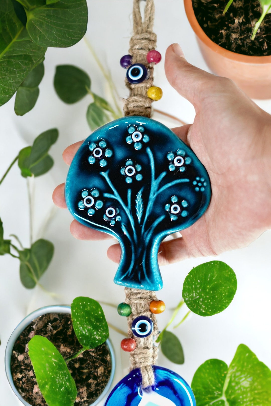 Handcrafted Evil Eye Tree Wall Decoration Unique Home Decor - Etsy