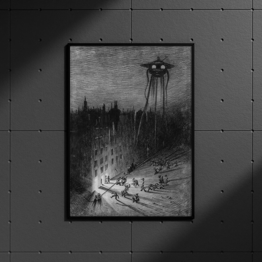 War of the Worlds Digital Download, Graphic 25 Alien Art, Vintage Sci ...