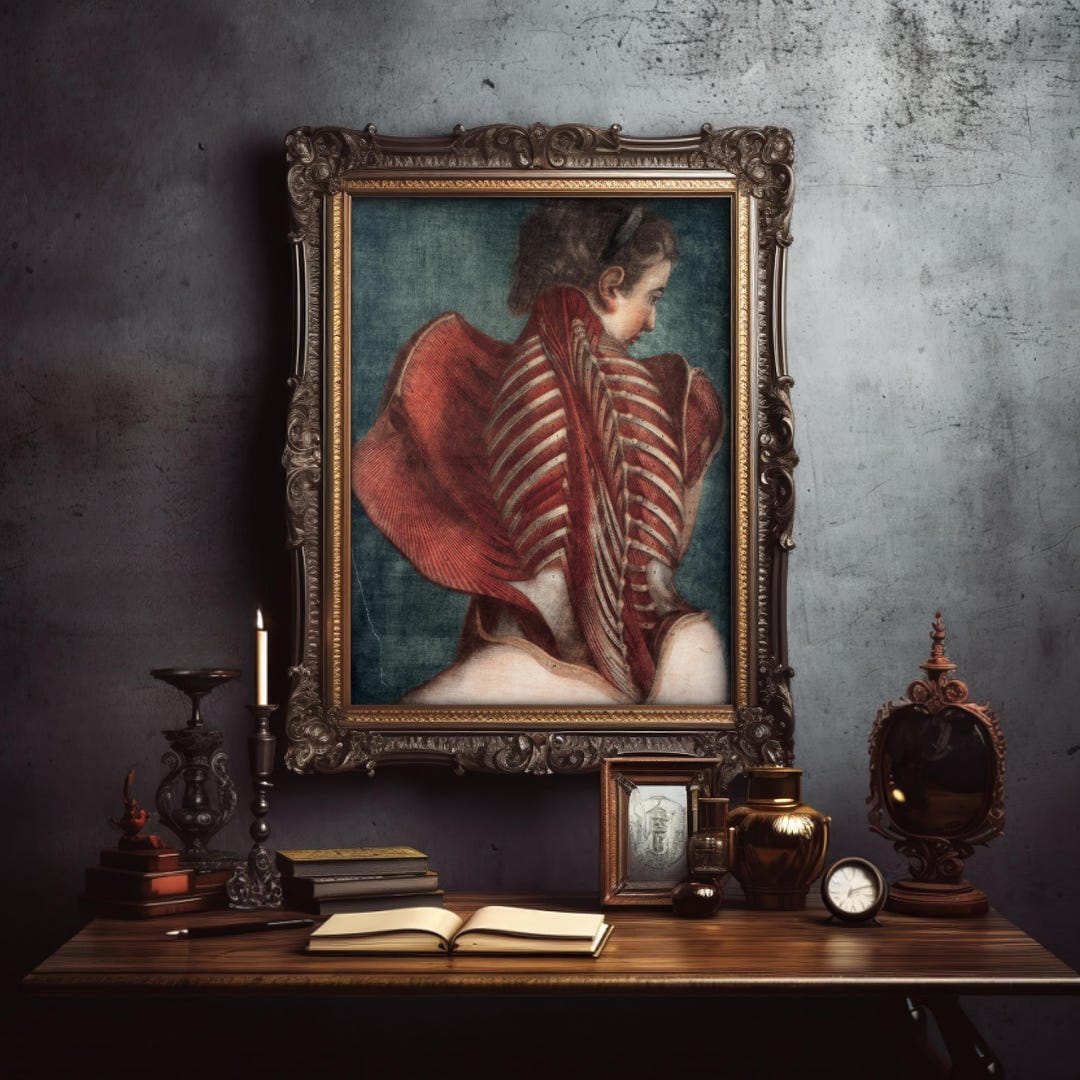 POSTER PRINTS | Anatomy of the Back, 1746 | Antique Painting of Back ...
