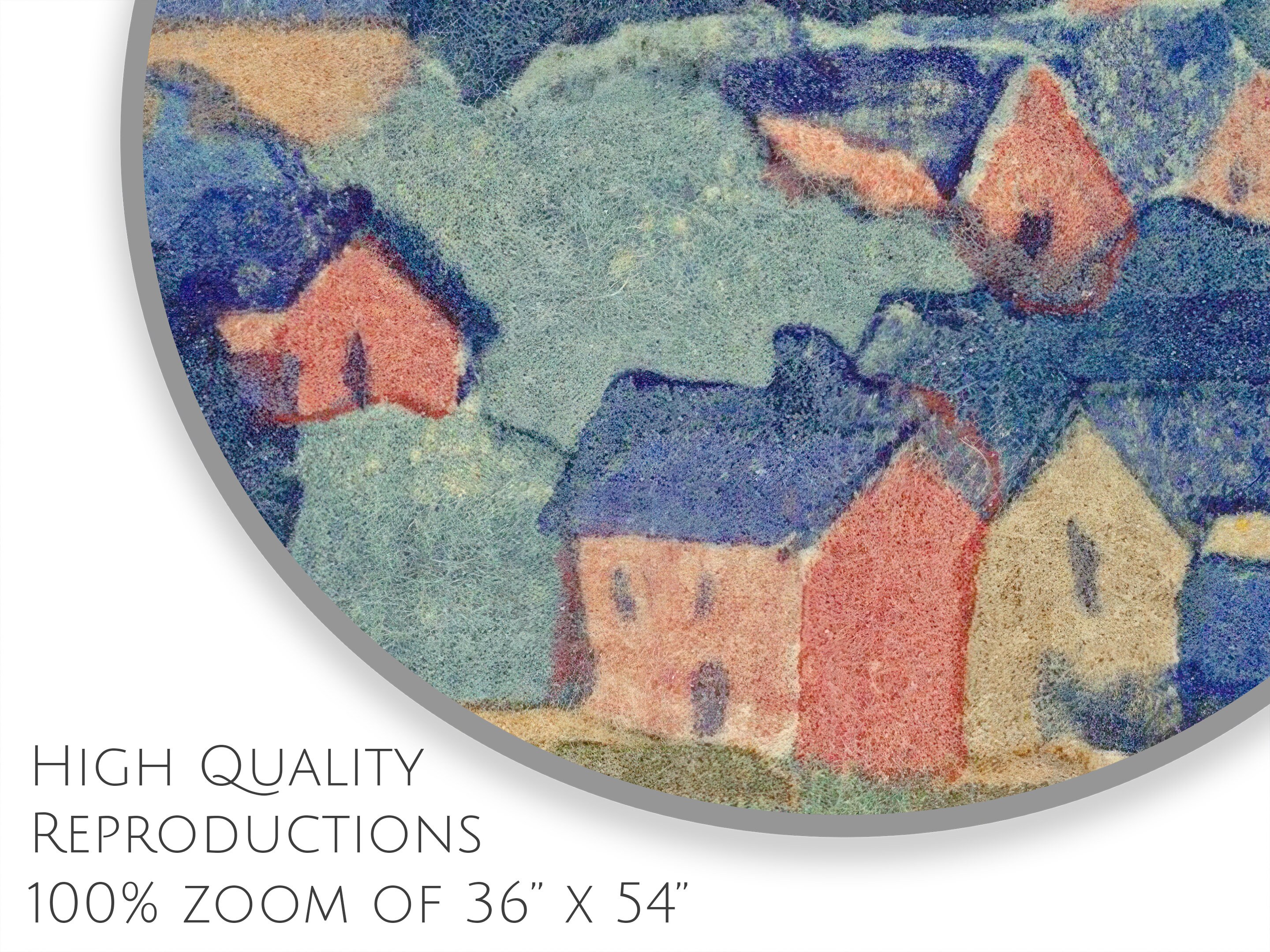 POSTER PRINTS | Colorful Vignette II | Antique Painting Coastal Harbor ...