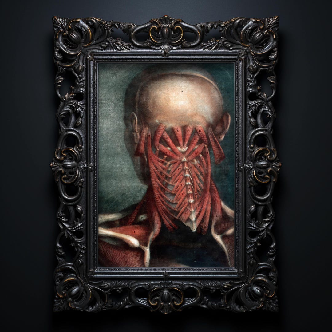 POSTER PRINTS | Anatomy of the Neck, 1746 | Antique Painting of Neck ...