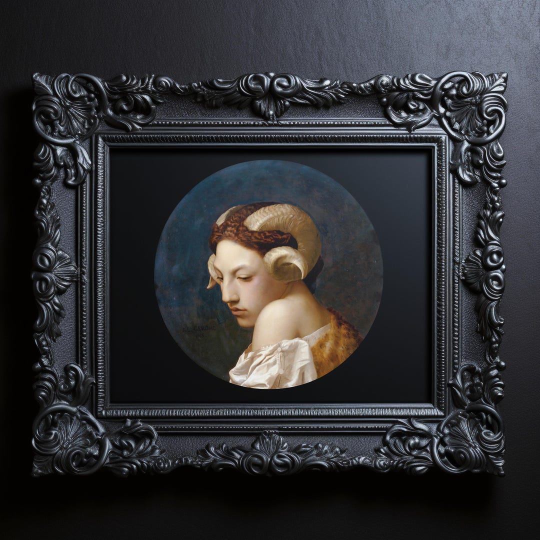 POSTER PRINTS | the Bacchante 1853 | Roman Mythology Painting of a ...