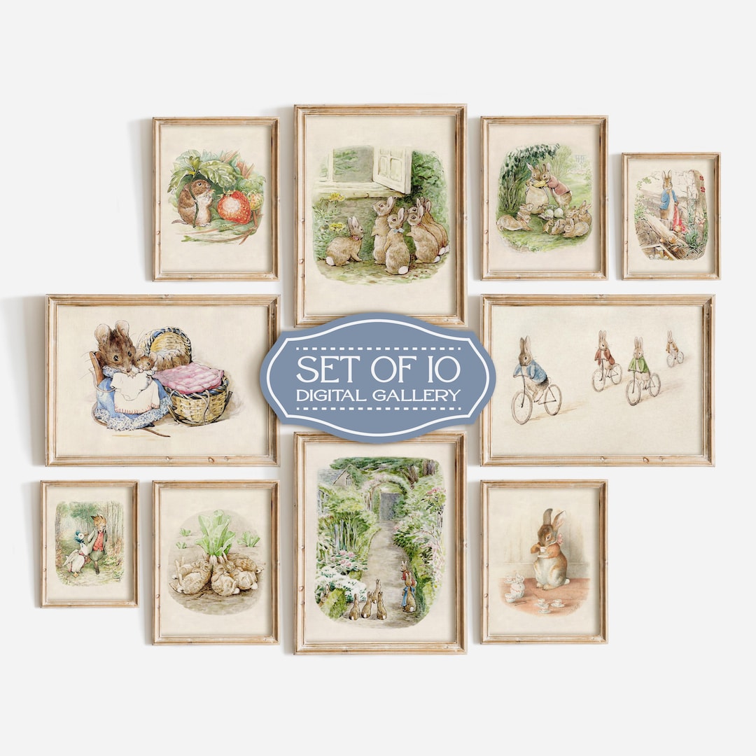 Beatrix Potter Digital Download Bundle Set of 10, Antique Printable Art ...