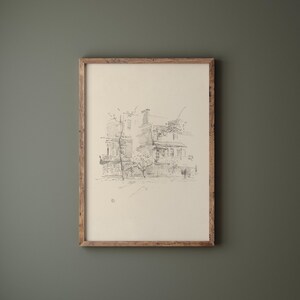 DIGITAL DOWNLOAD | Boulevard Sketch | Antique Drawing of Lindsay Row in ...