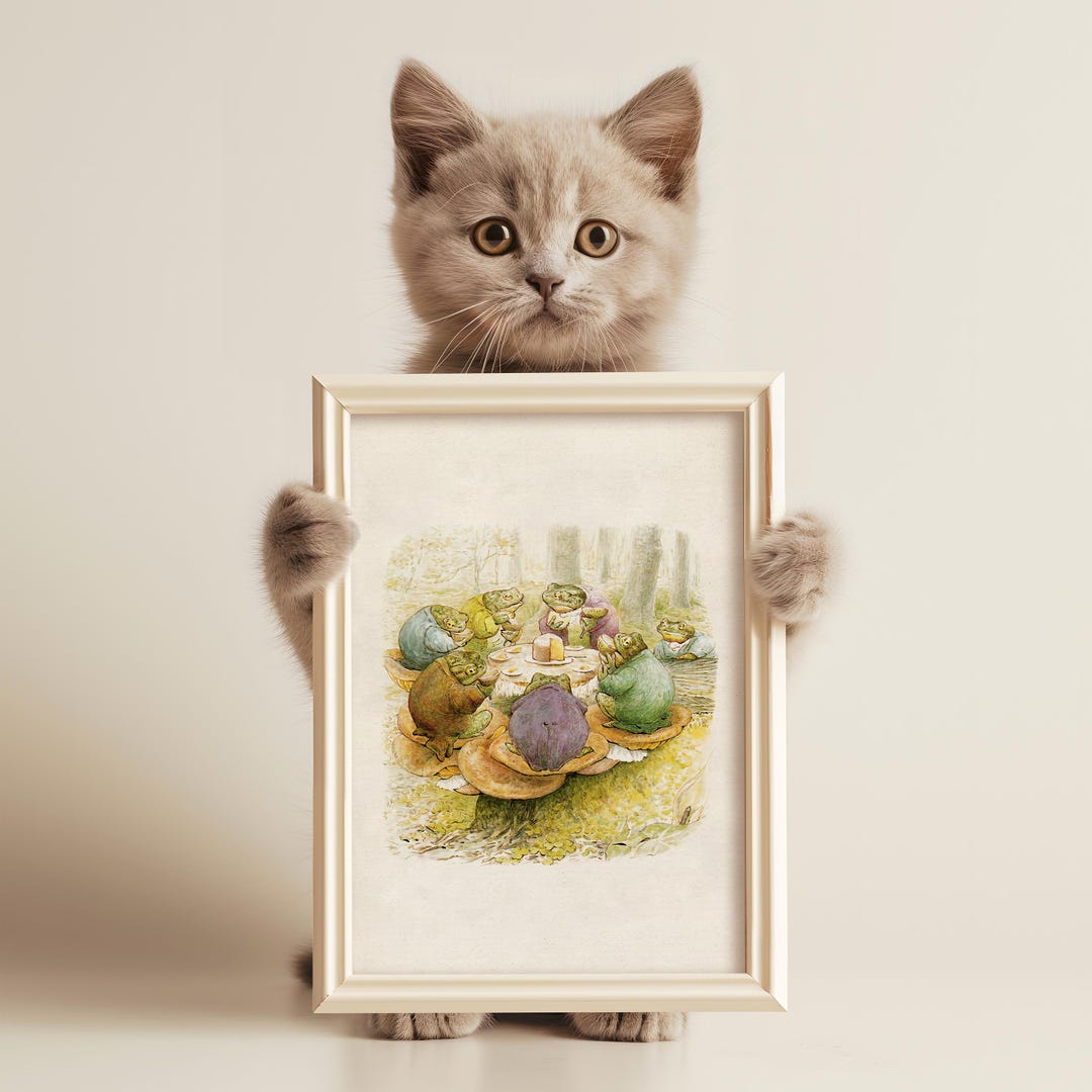 DIGITAL DOWNLOAD | Antique Beatrix Potter Illustration of Toad's Tea ...