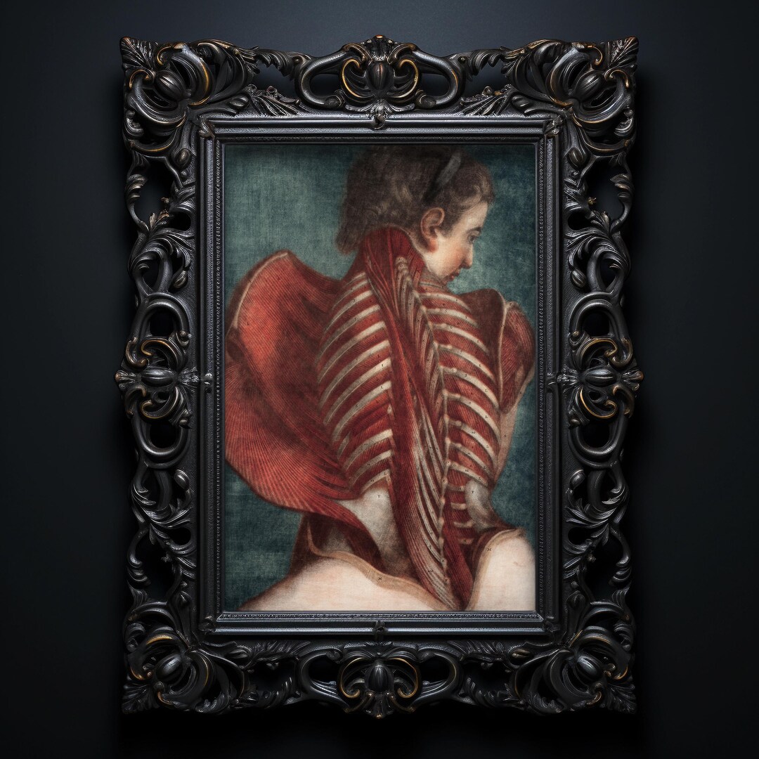 DIGITAL DOWNLOAD | Anatomy of the Back, 1746 | Antique Painting of Back ...