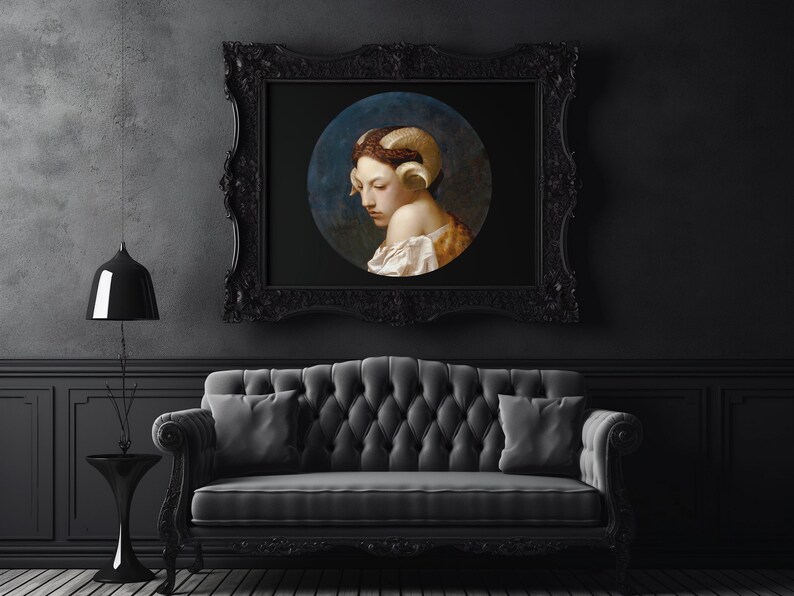DIGITAL DOWNLOAD | the Bacchante 1853 | Roman Mythology Painting of a ...