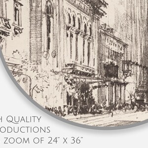 POSTER PRINTS | Historic Philadelphia | Antique Drawing of Broad St ...
