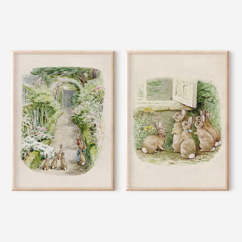 Beatrix Potter Digital Download Bundle Set of 8, Printable Peter Rabbit ...