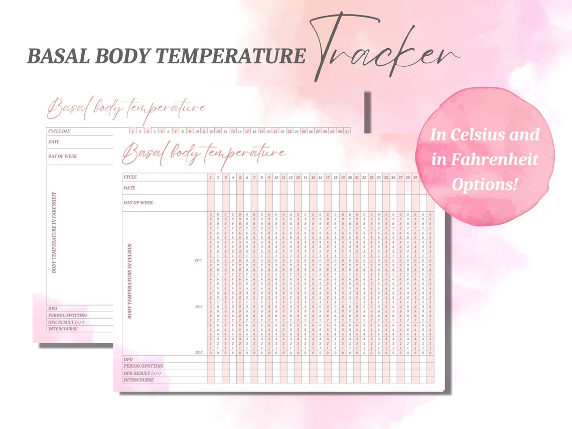 Basal Body Temperature Tracker | Printable Basal Body Temperature Chart ...