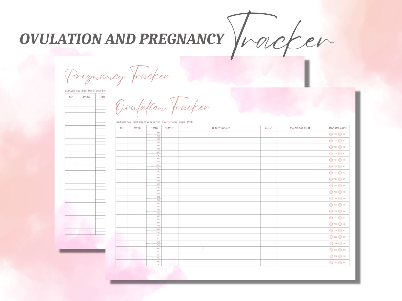 Ovulation and Pregnancy Tracker: Fertility Planner (digital Download ...
