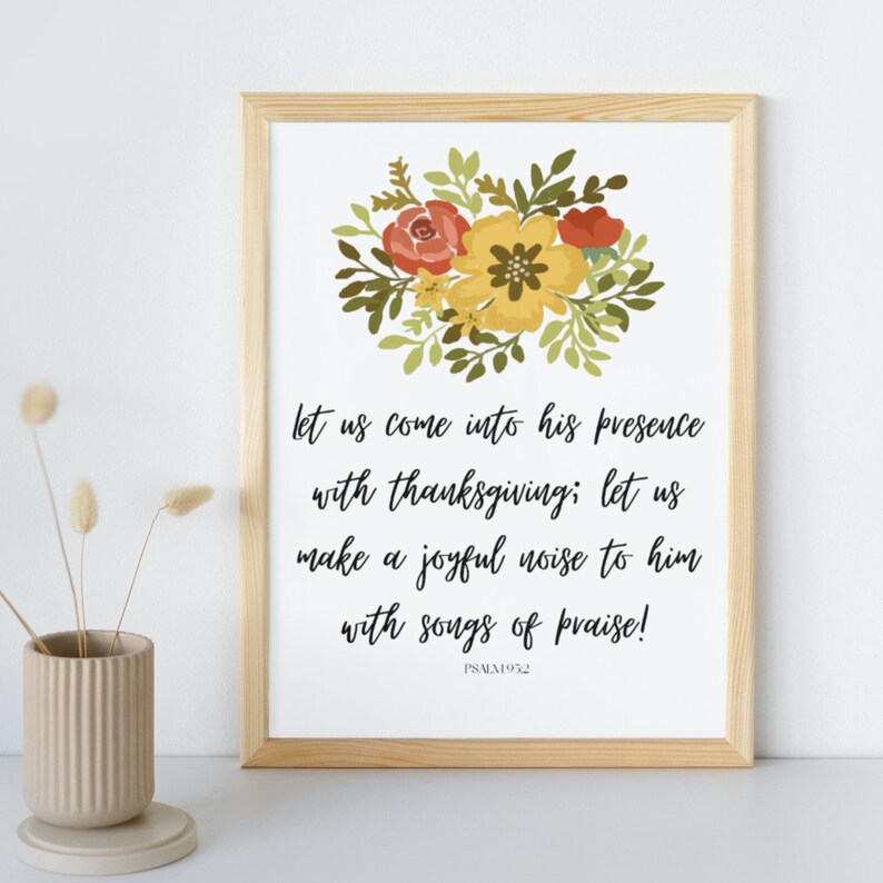 Psalm 95:2 Printable PNG Digital Wall Art Bible Verse Old - Etsy Canada