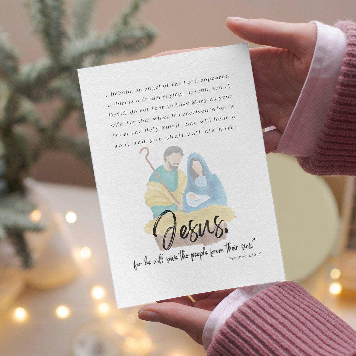 Matthew 1:20-21 Printable, PNG, Digital Art, Christmas Bible Verse ...