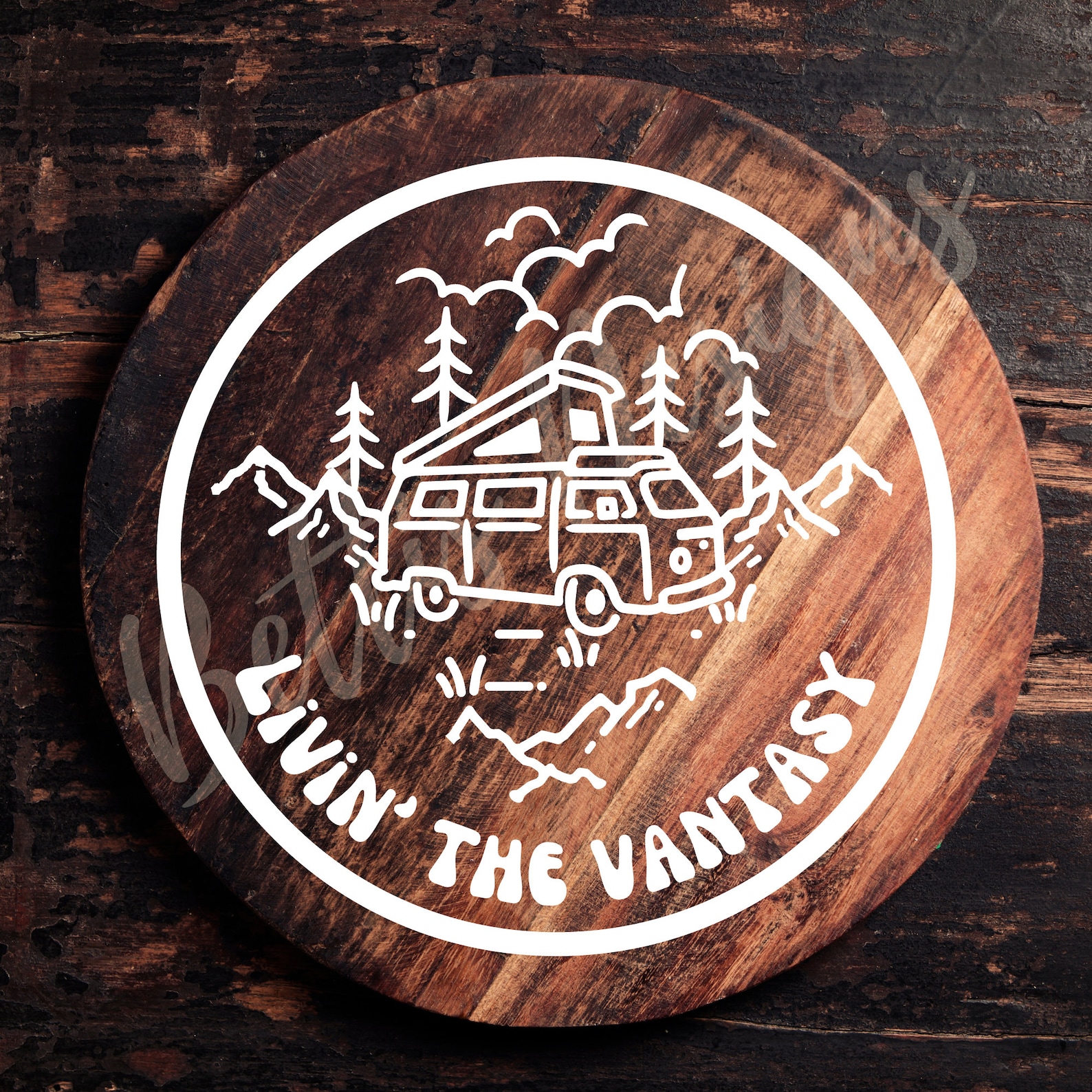 Vantasy Circle Printable, SVG, PNG, PDF, Camping, Camper Van, Outdoors ...
