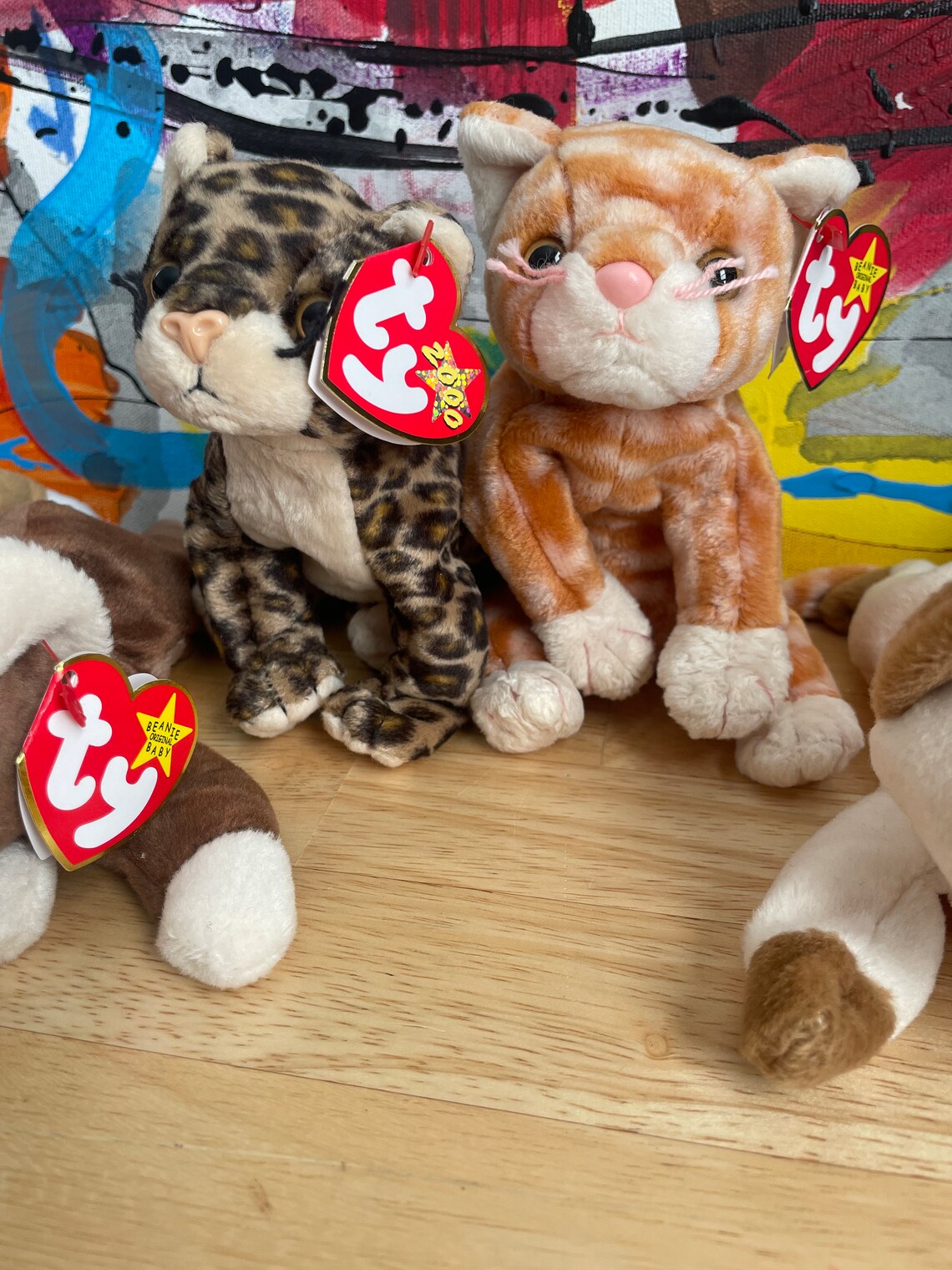 Ty Beanie Babies Cats ~ Prance, Nip, Pounce, Sneaky, Amber, Snip, Chip ...