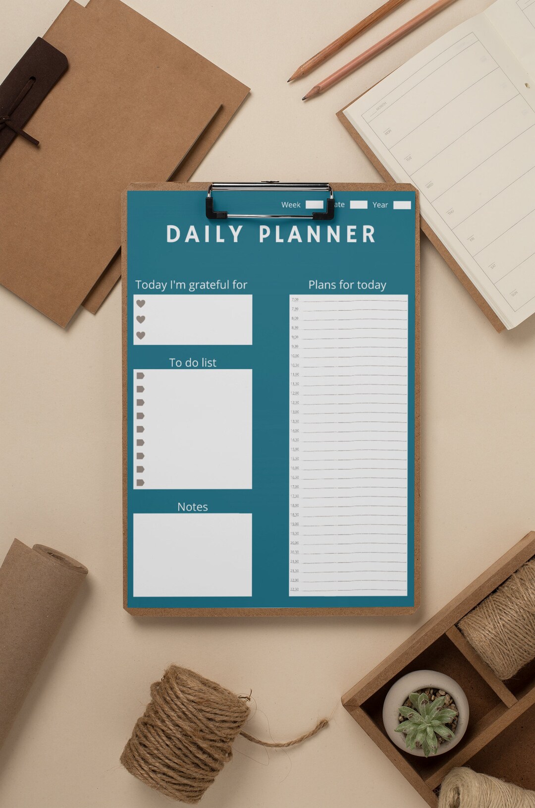 Daily Planner Digital Download Printable Daily Use - Etsy