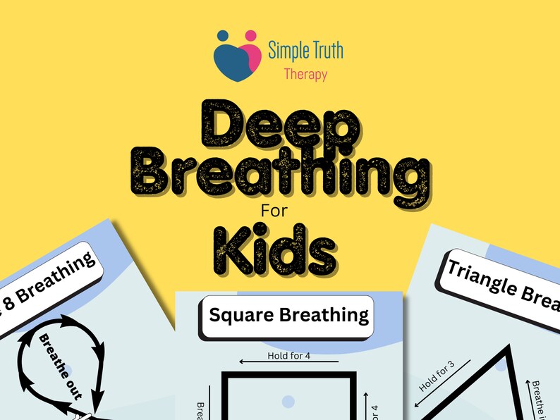 Kids' Deep Breathing Exercise Printables Pack Fun Mindfulness ...