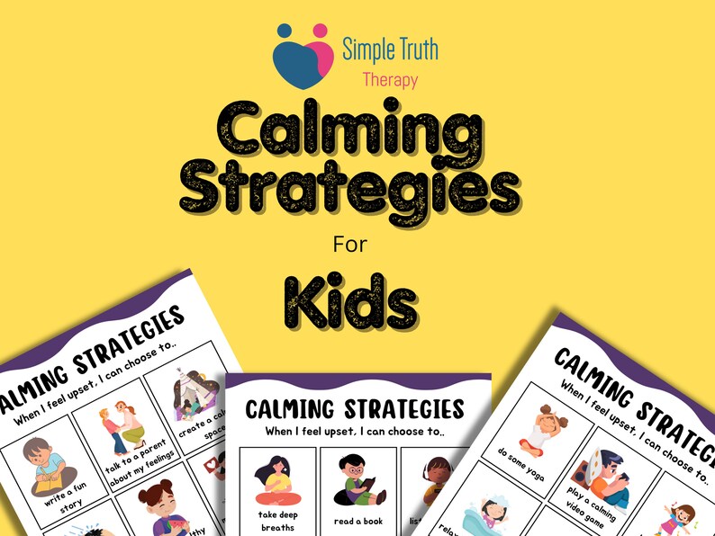 Calming Strategies for Kids: 3-pack Digital Printables - Mindfulness ...