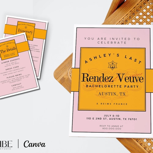 Veuve Themed Bachelorette Party Decorations Veuve Bach Party - Etsy ...