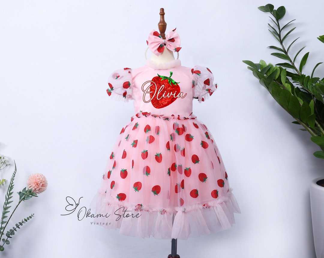 Custom Name Berry First Birthday Outfit, Personalized Baby Girl ...
