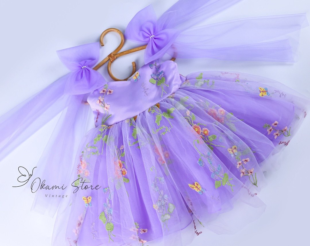 Lilac 4 Layers Flower Girl Dress Tutu Flower Party Dress, Lavender ...