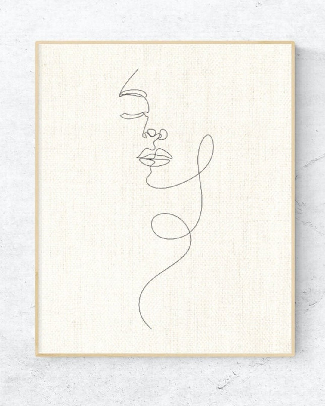 Contemporary Abstract Art Minimalist Lady - Etsy