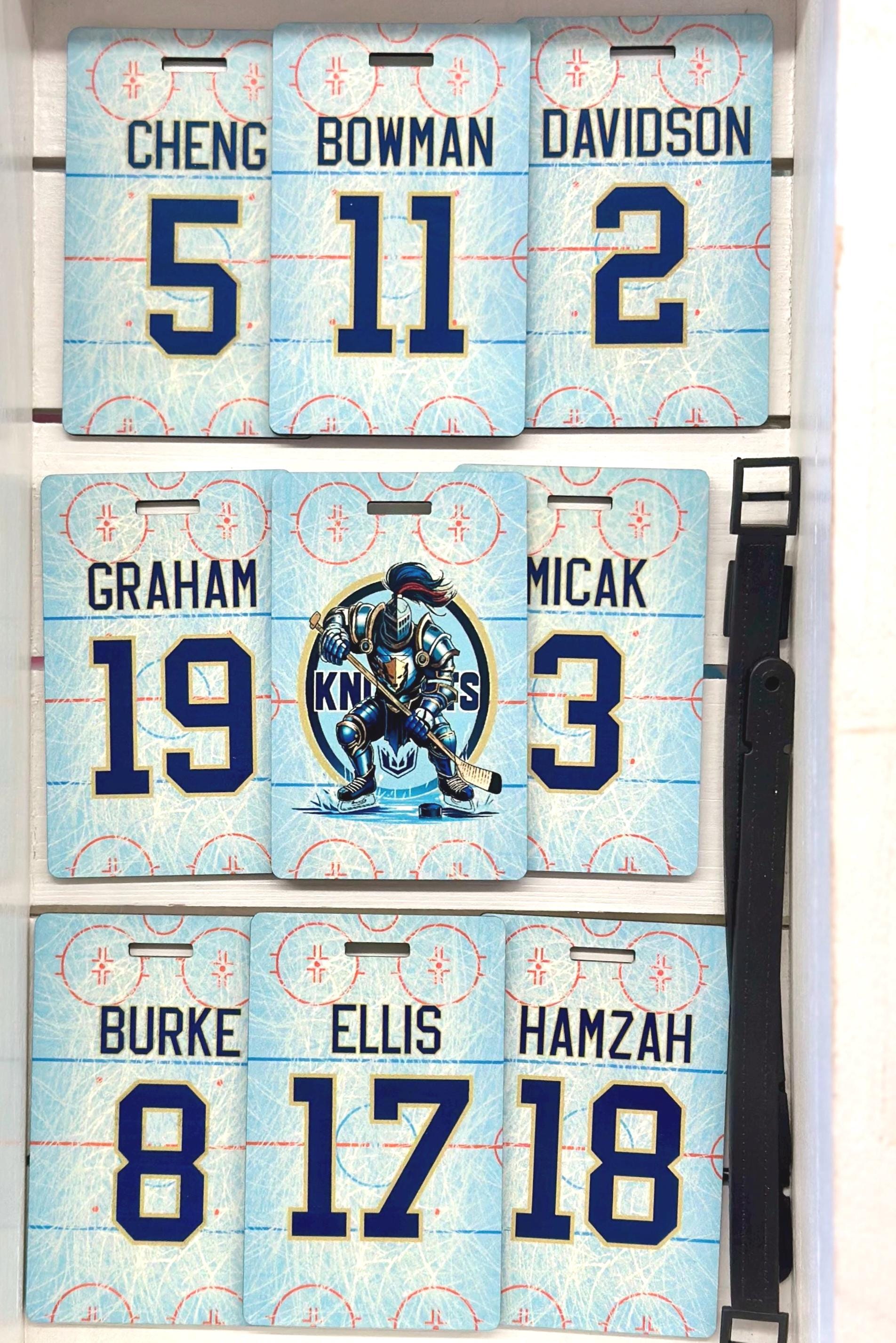 Hockey Team Bag Tags, Personalized Luggage Tags, Team Gifts, Tournament ...