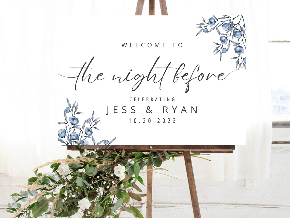 Rehearsal Dinner Wedding Sign, Welcome Sign for Wedding Weekend ...