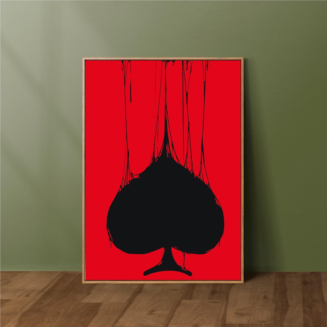 Poster Print, Playing Cards Spades, Wall Art for Gamble Lovers, Playing ...