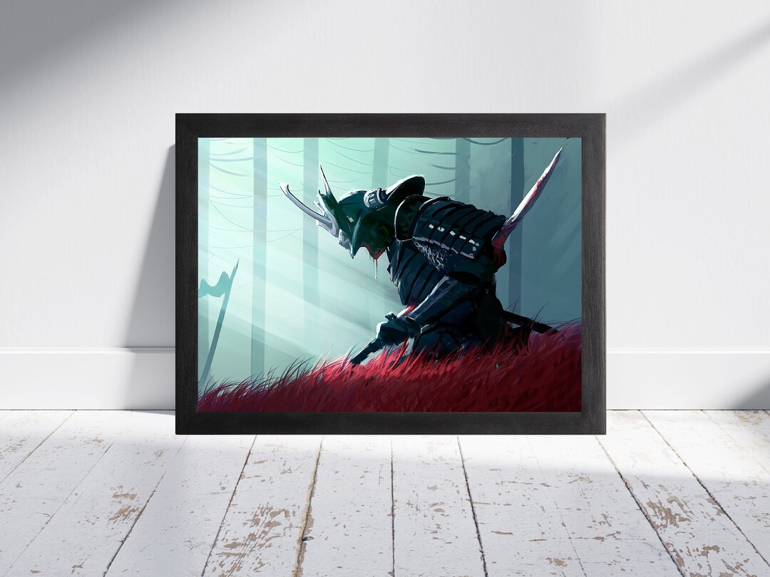 Japanese Samurai Poster, Framed Poster Wall Art, Samurai Wall Art ...