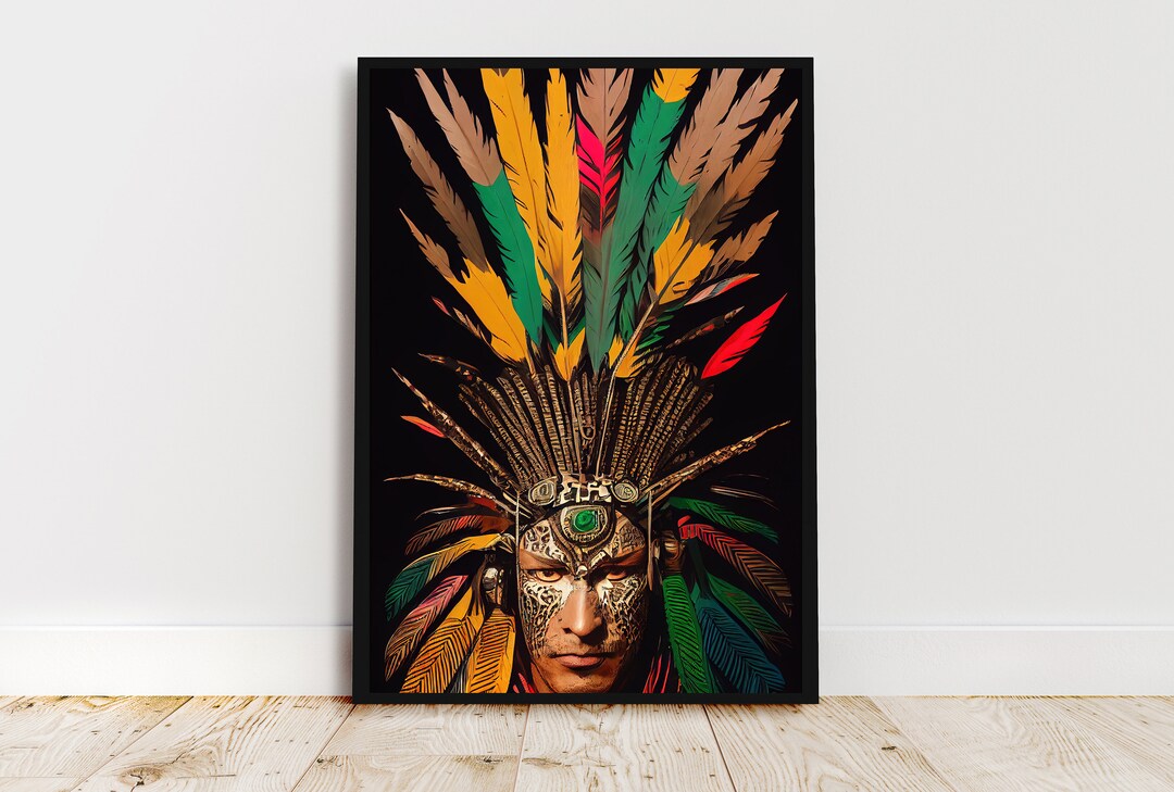 Colorful Indian Art Decor, Bohemian Art, Earthy Colors, Poster Print ...