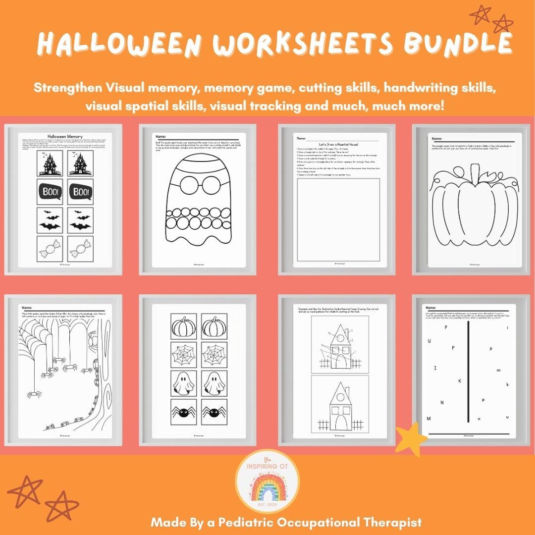 Halloween Scissor Skills, Visual Memory, Pediatric School Based OT ...