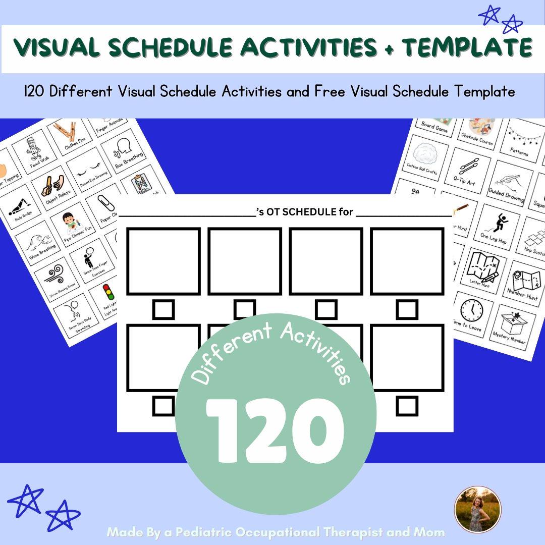 120 Visual Schedule Activity Prompts for Occupational Therapy Sessions ...