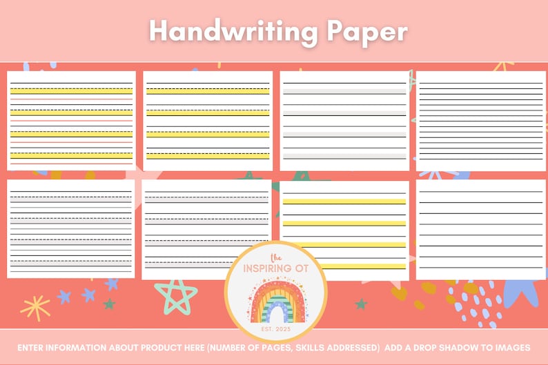 Handwriting Worksheet Lined Paper Variations, Occupational Therapy ...