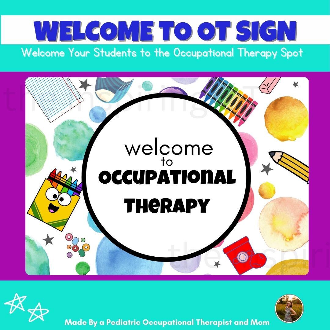 Bright & Colorful “welcome to OT” Printable Sign – 8.5 × 11″ Instant ...