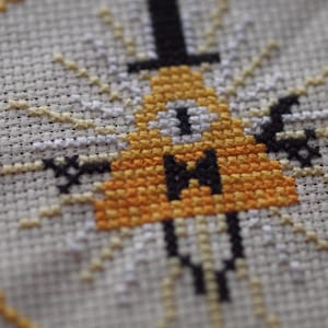 Bill Cipher /cross Stitch Embroidery Patch/ Gravity Falls Handmade - Etsy