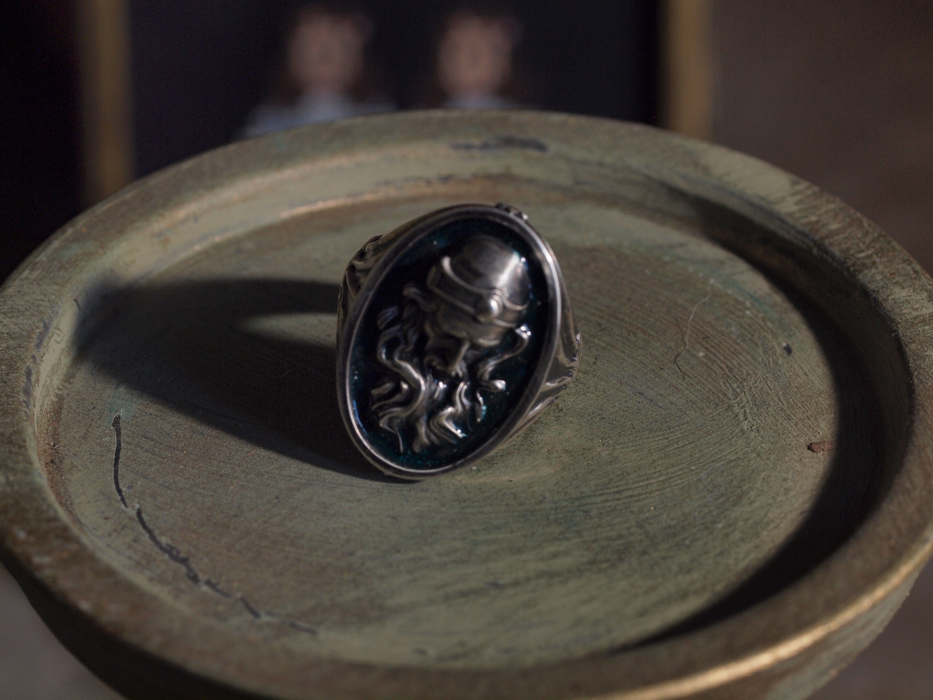 The Old King / Silver Ring Old Man Resin Water / Dark Fairytale Magic ...