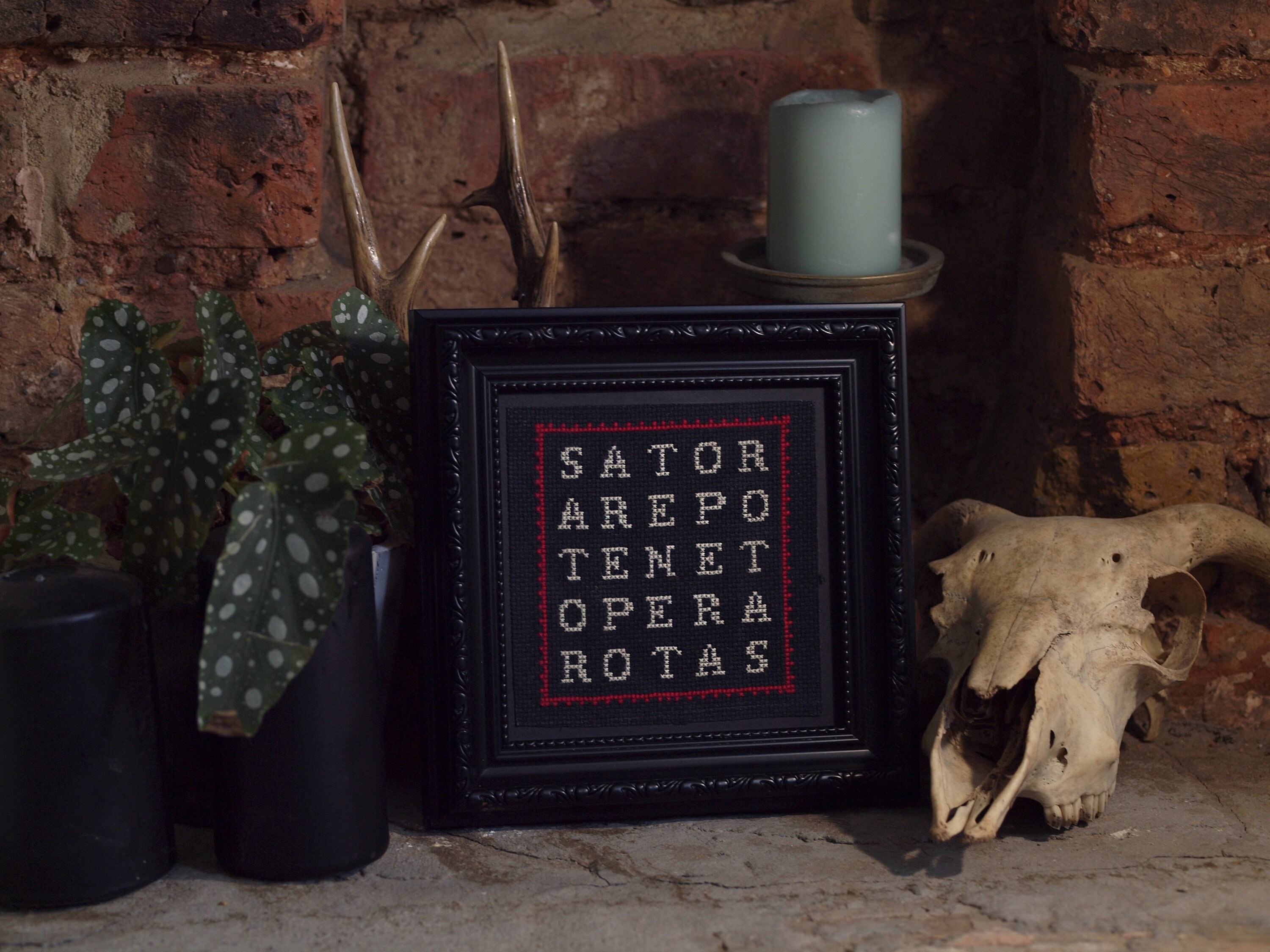 Sator Arepo Tenet Opera Rotas Cross Stitch Embroidery / Spell Magic ...