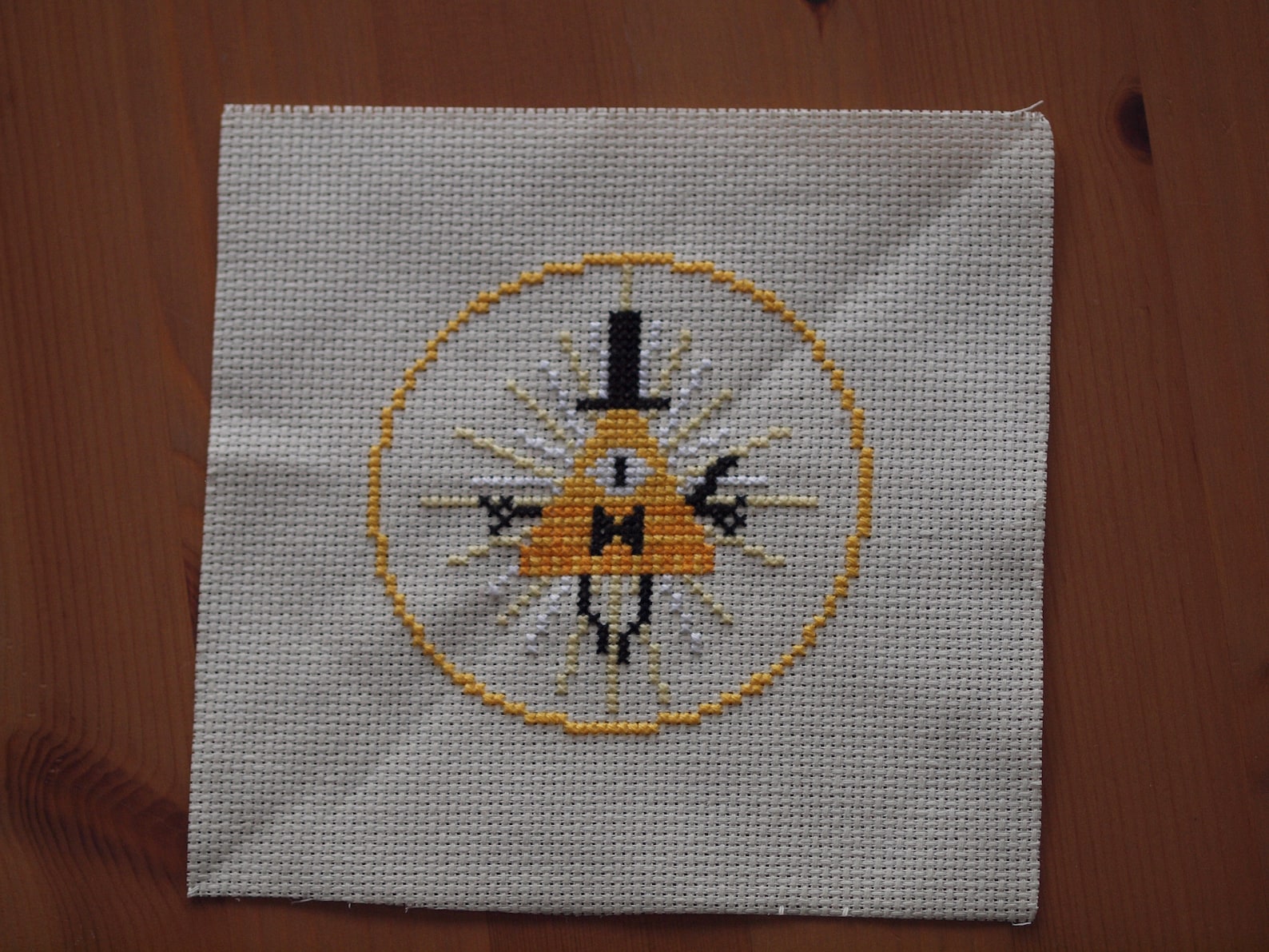 Bill Cipher /cross Stitch Embroidery Patch/ Gravity Falls Handmade - Etsy
