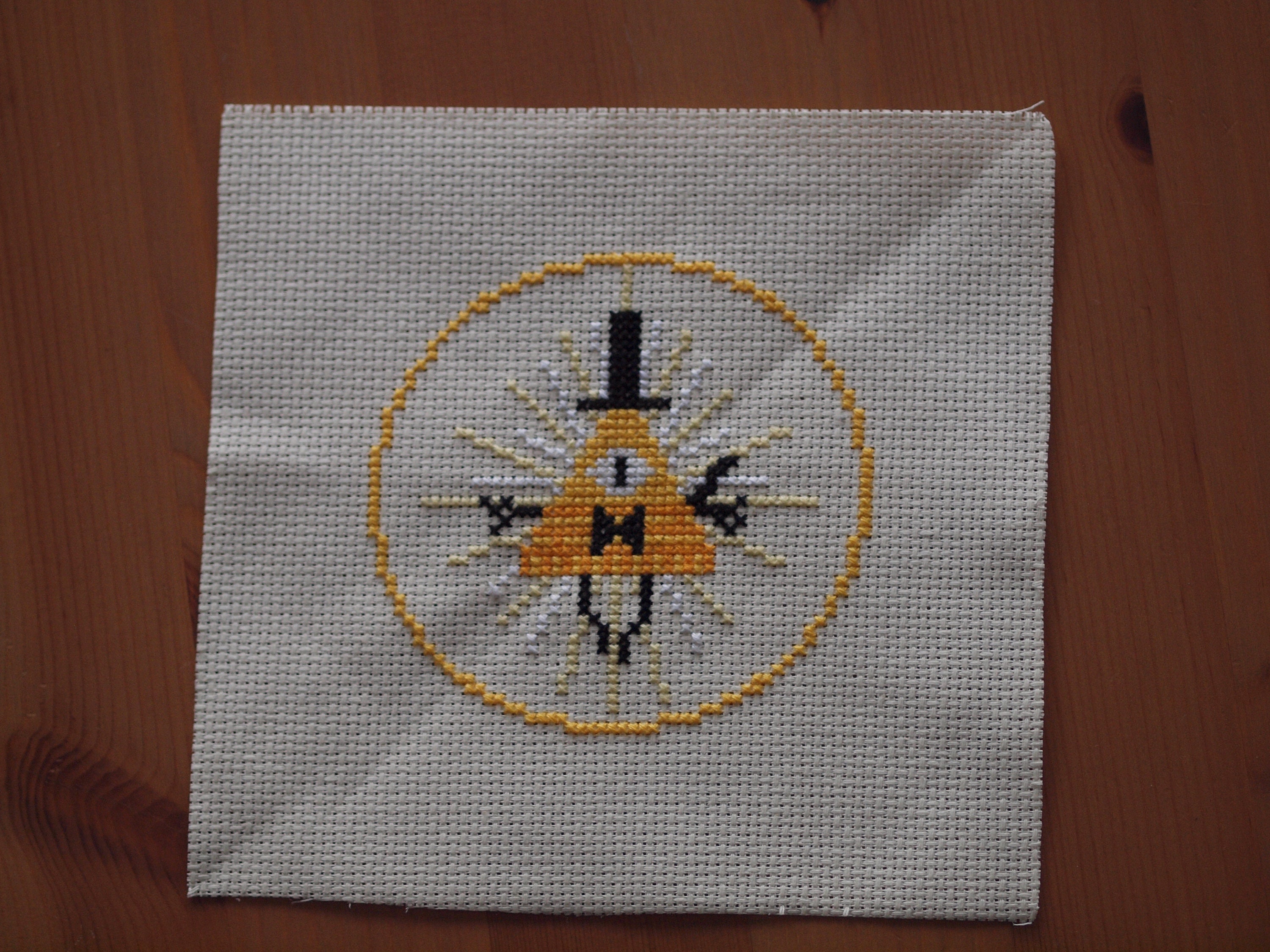 Bill Cipher /cross Stitch Embroidery Patch/ Gravity Falls Handmade - Etsy