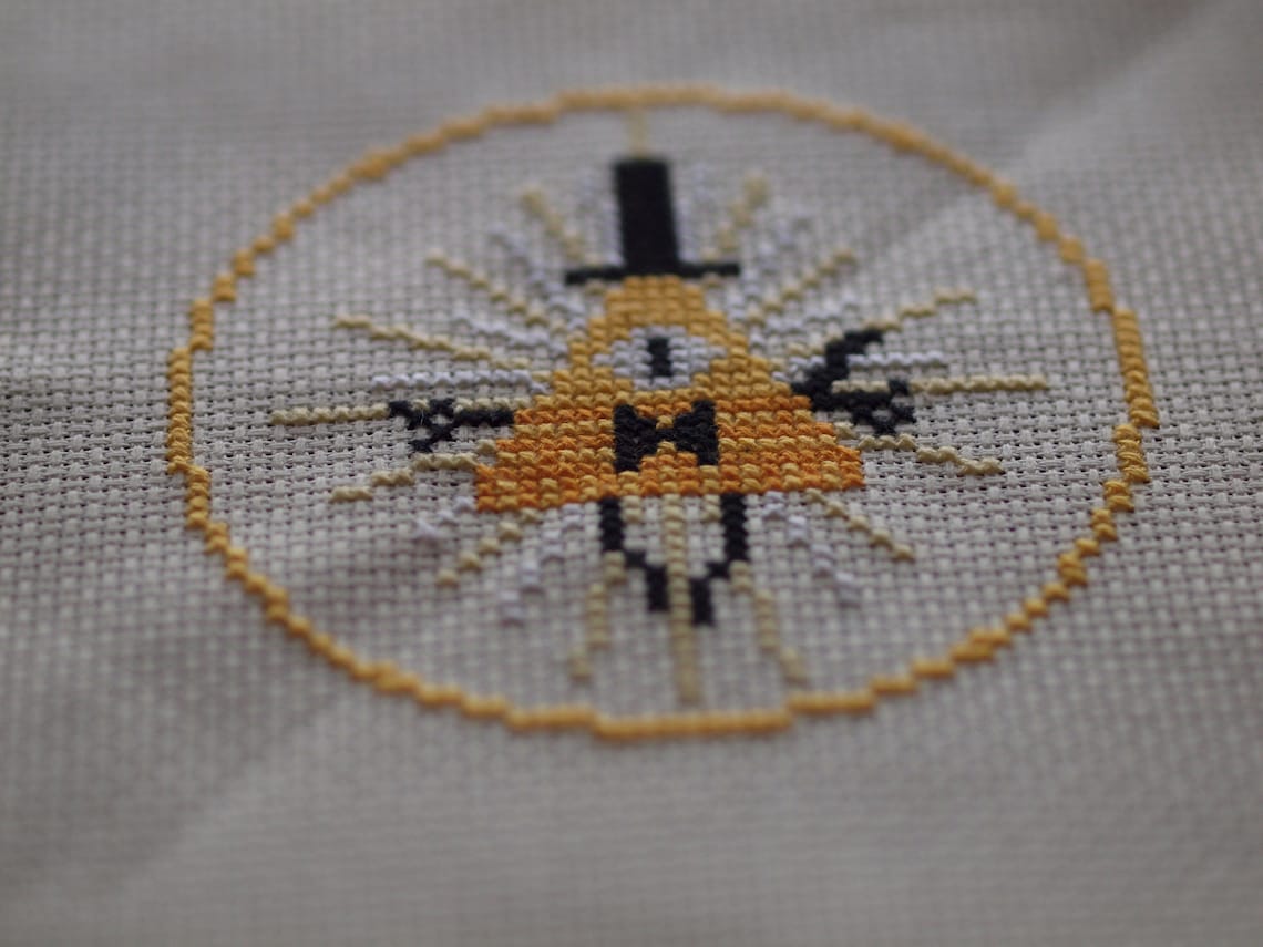Bill Cipher /cross Stitch Embroidery Patch/ Gravity Falls Handmade - Etsy