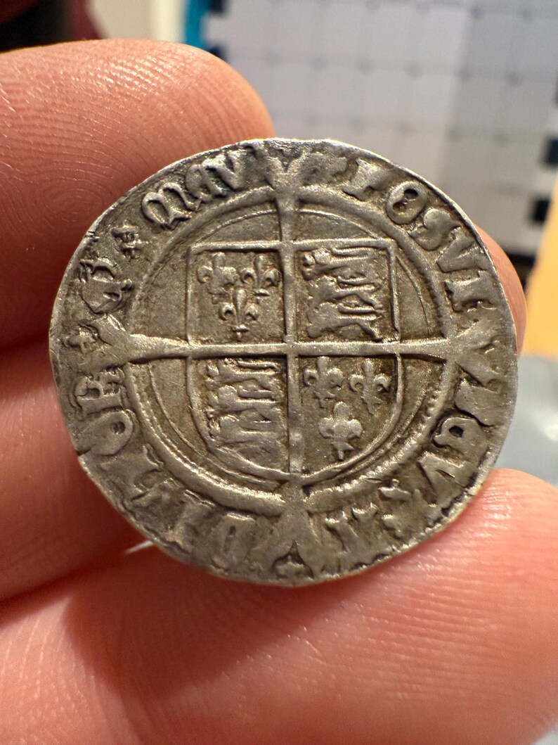 Henry VIII Silver Groat Second Coinage, Lis, - Etsy