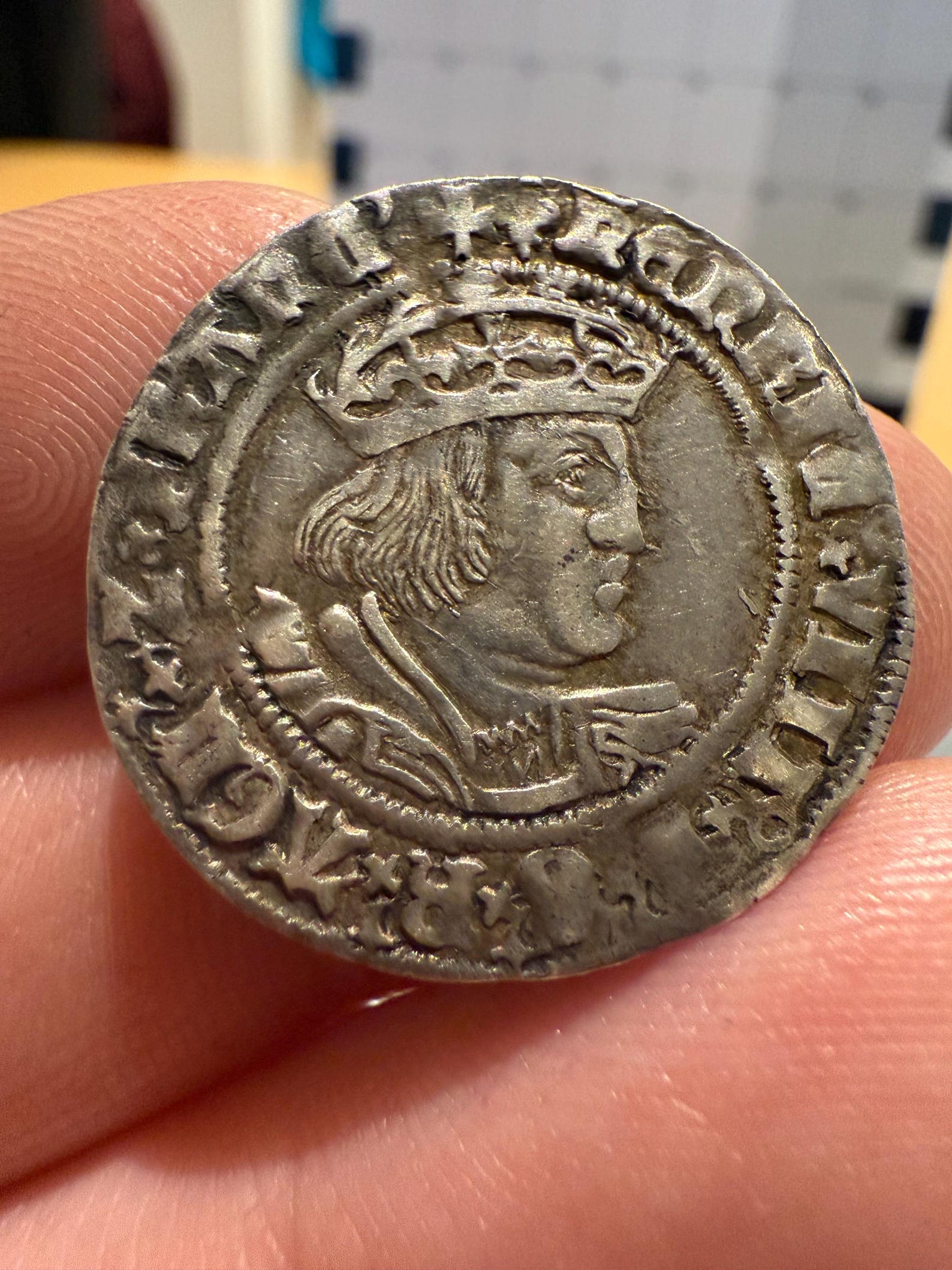 Henry VIII Silver Groat Second Coinage, Lis, - Etsy