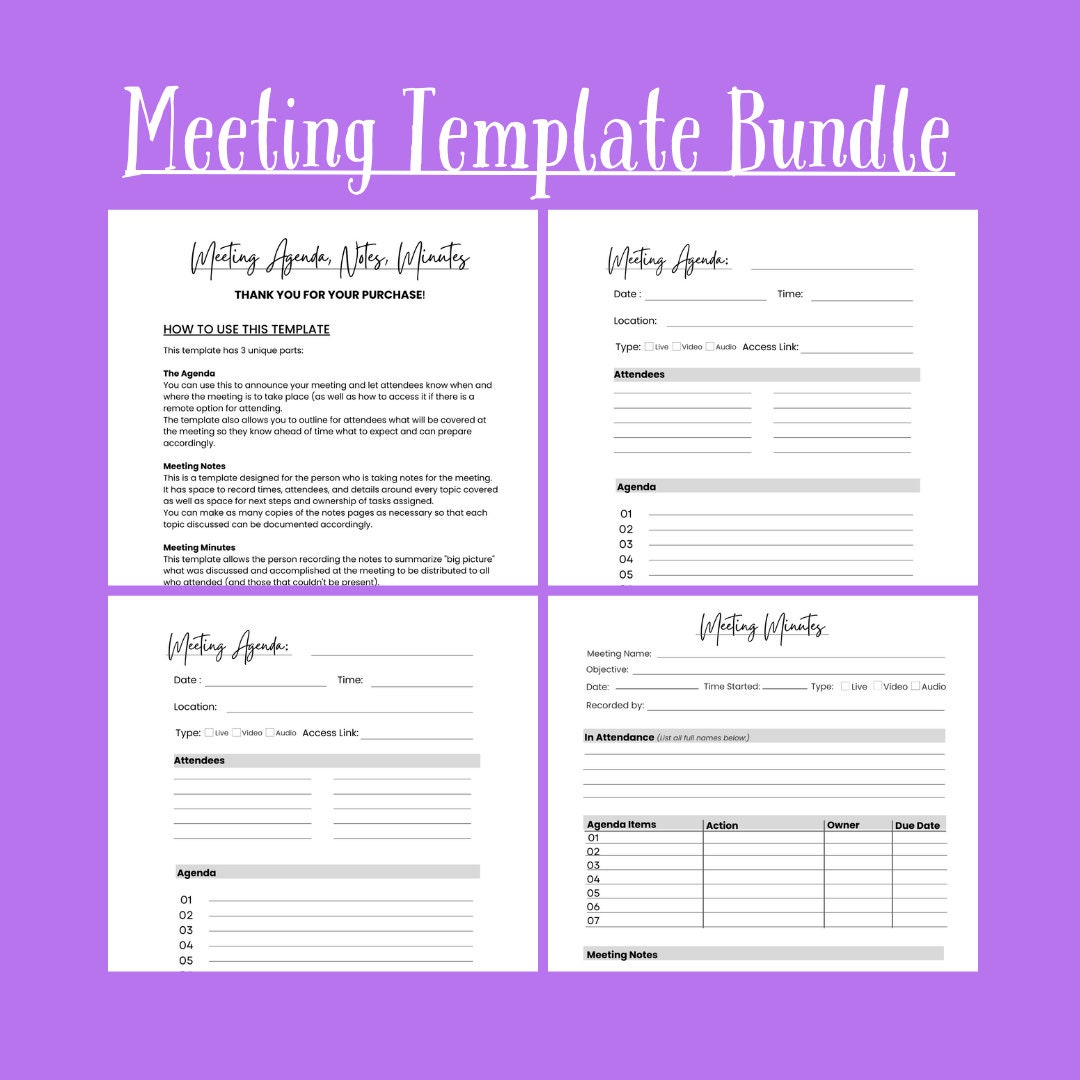 Meeting Notes, Meeting Agenda Template, Meeting Minutes, Meeting ...