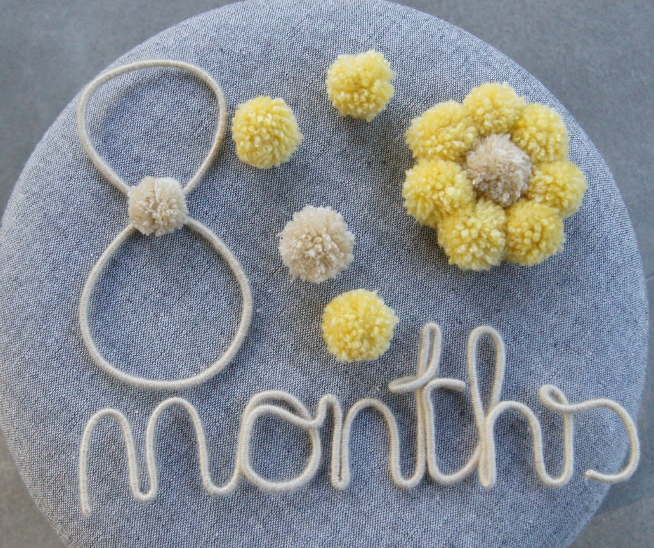 Knitted Wire Baby Milestone Numbers Nursery Decor Baby Month's Calendar ...